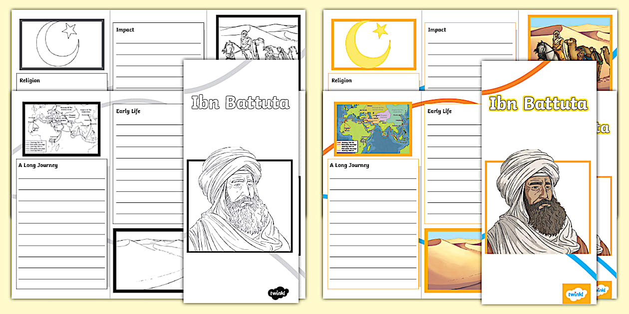 Ibn Battuta Leaflet Template (teacher made) - Twinkl