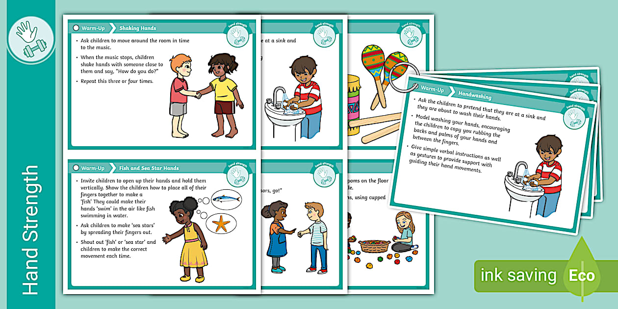 EYFS Hand Strength Warm-Up Cards - Twinkl Resources - Twinkl