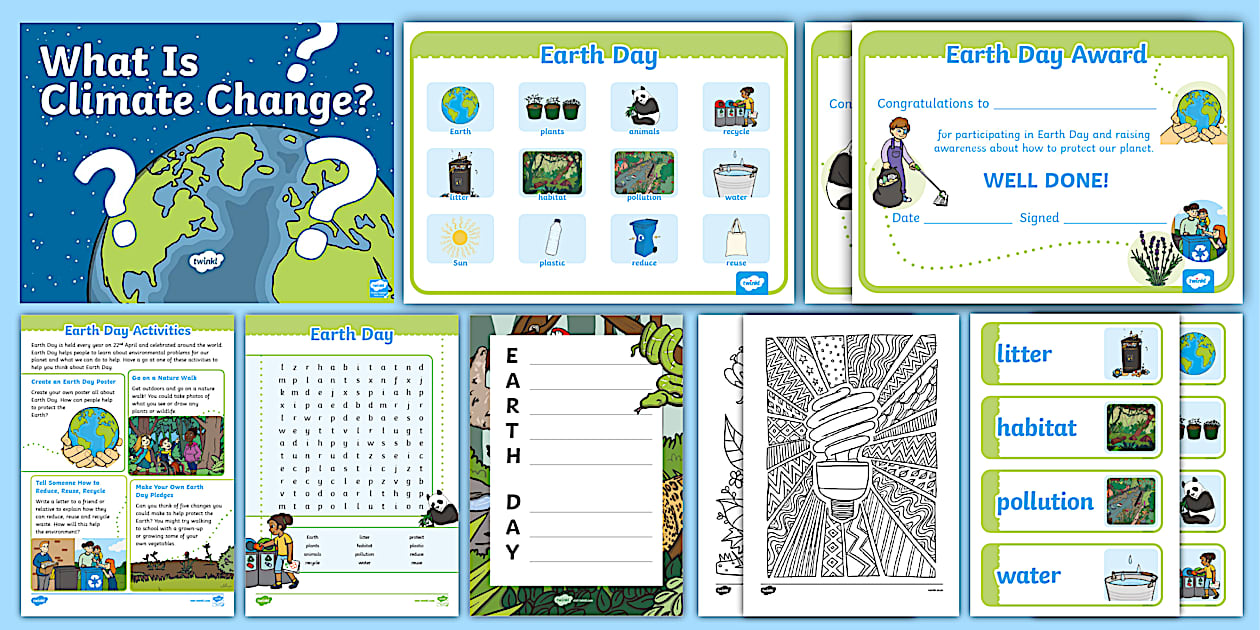 KS1 Earth Day Resource Pack (Teacher-Made) - Twinkl