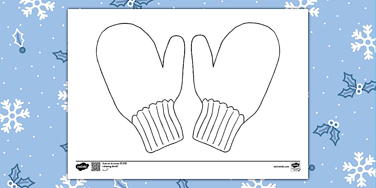 Printable Winter Clothes Colouring Page - Primary Resources