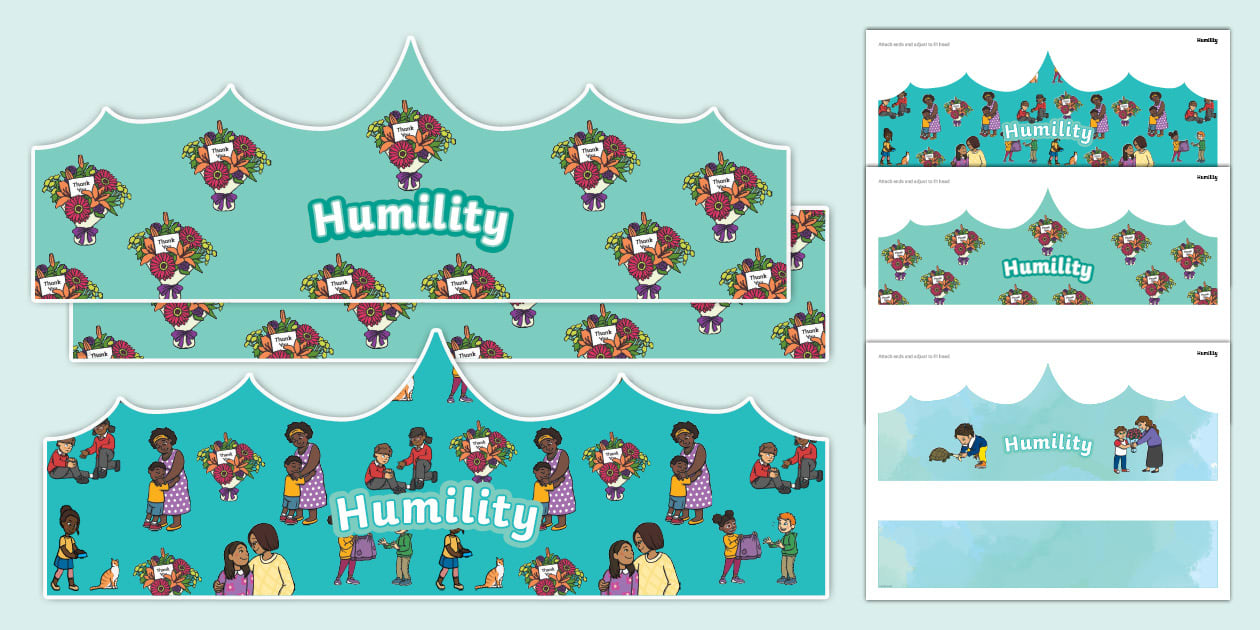 Values Hats - Humility (teacher made) - Twinkl