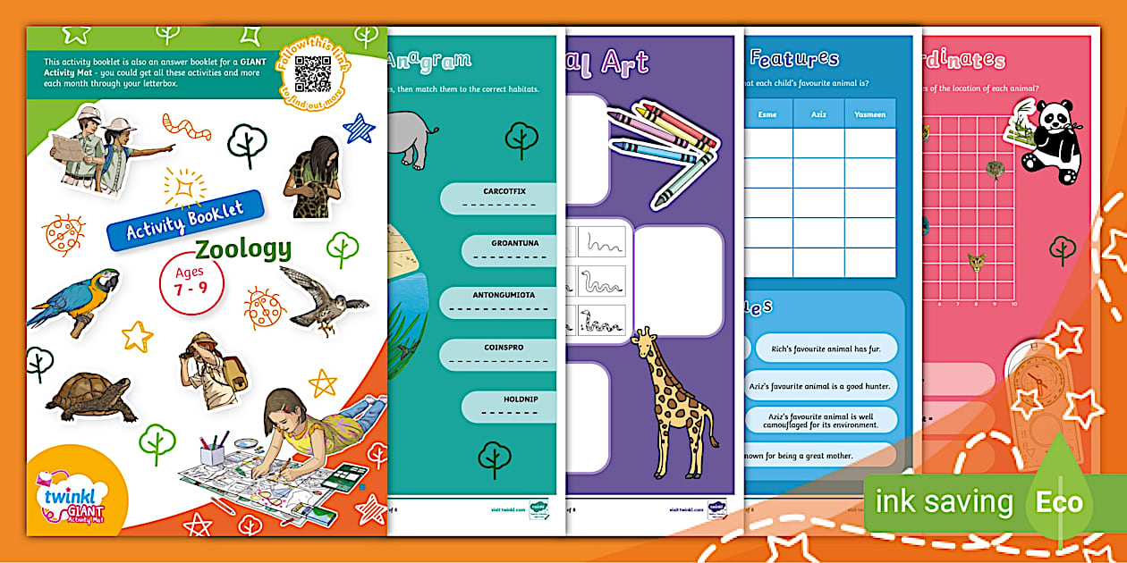 Zoology Activity Booklet 7 to 9 years (Teacher-Made)
