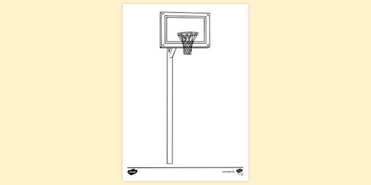 Basketball Net Colouring | Colouring Sheets - Twinkl