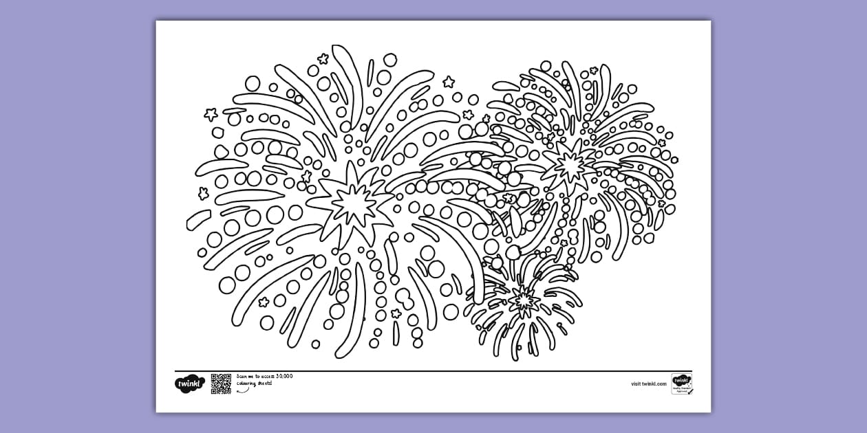 Firework Colouring Pages - Primary Teaching Resources