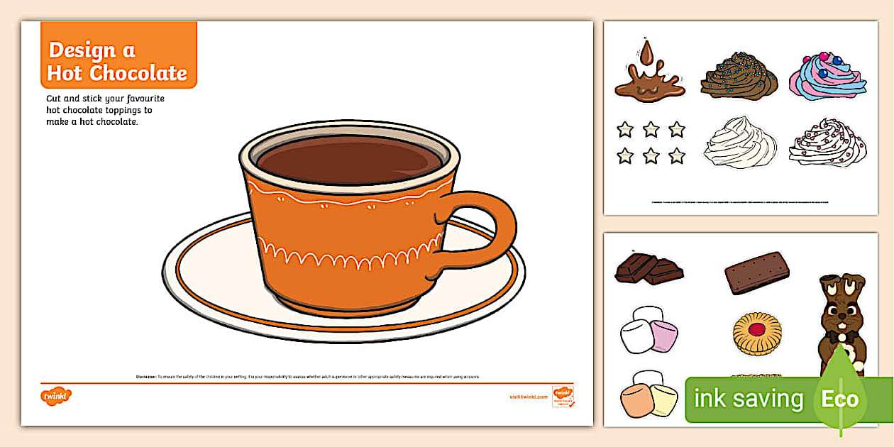Design a Hot Chocolate Cutting Skills Activity - Twinkl