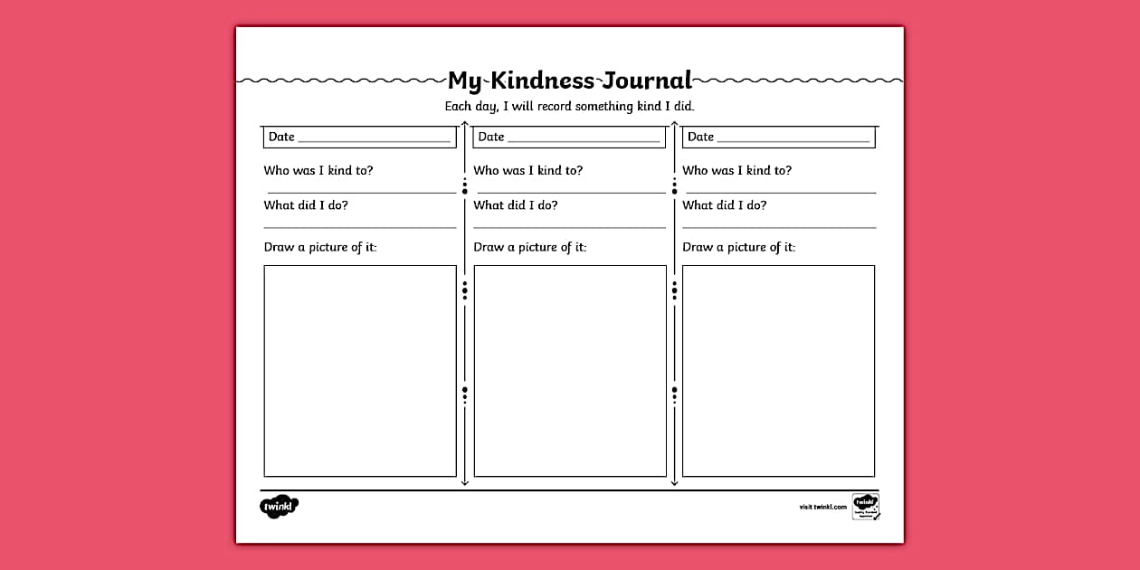Kindness Journal (Teacher-Made) - Twinkl