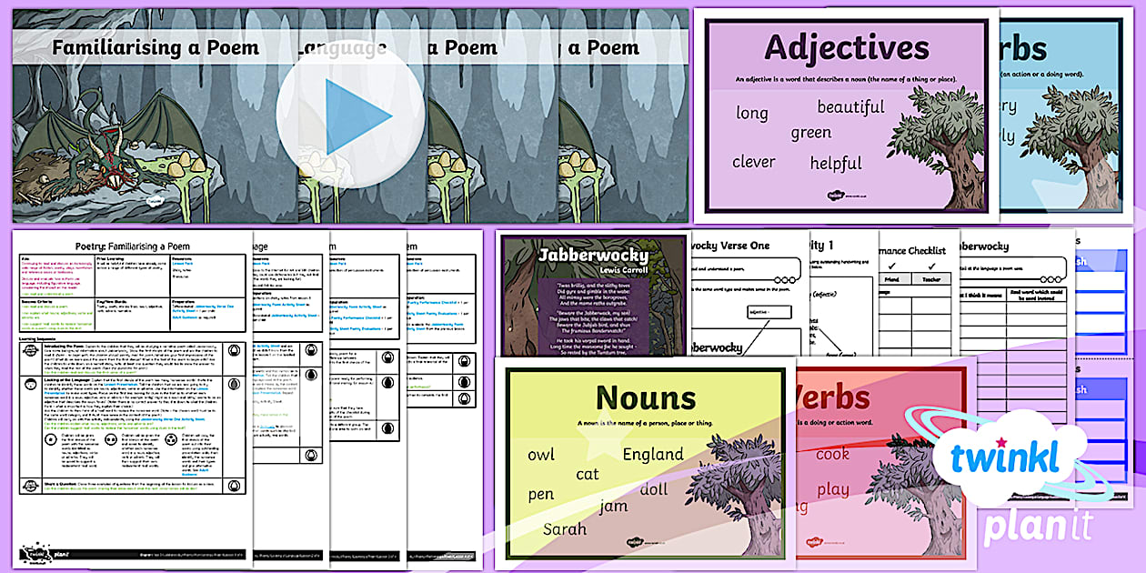 Animals: Jabberwocky Y5 Poetry Genre Unit Pack - Twinkl