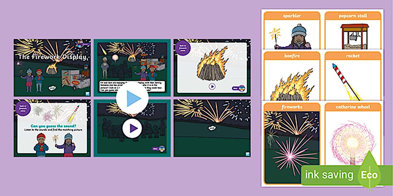 The Firework Display Level 1 Aspect 1 Picture Cards - Twinkl