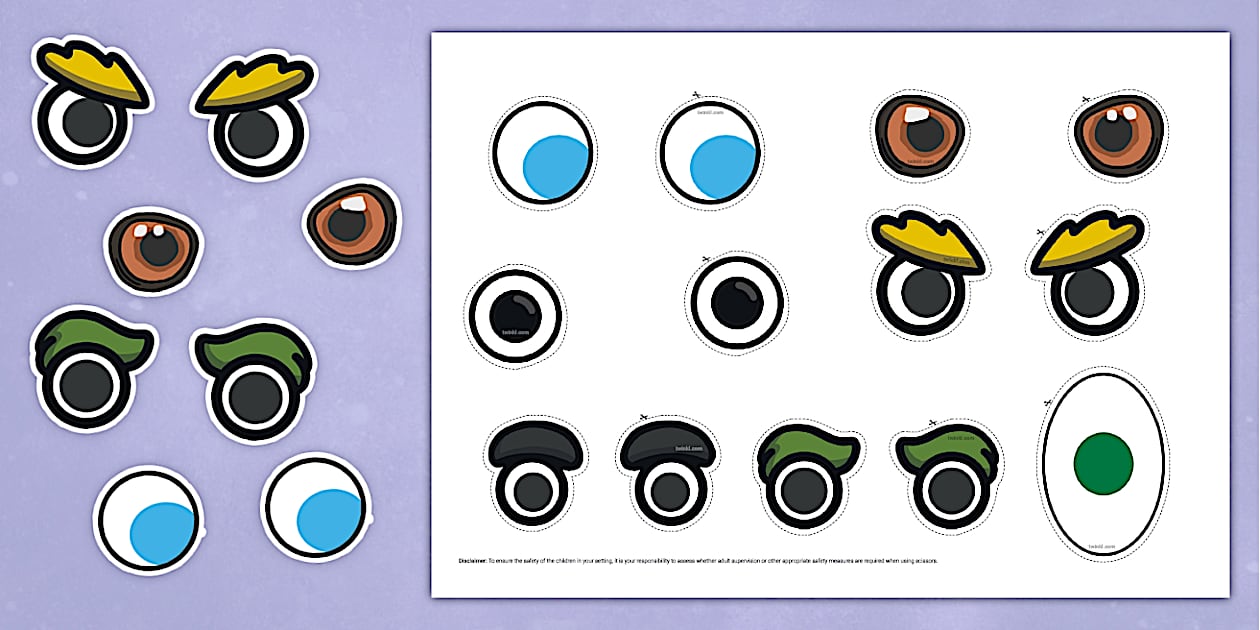 Eye Cut-Outs (teacher made) - Twinkl