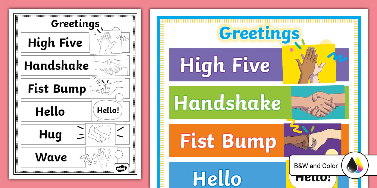 Choose Your Greeting! Door Greeting Sign (teacher made)