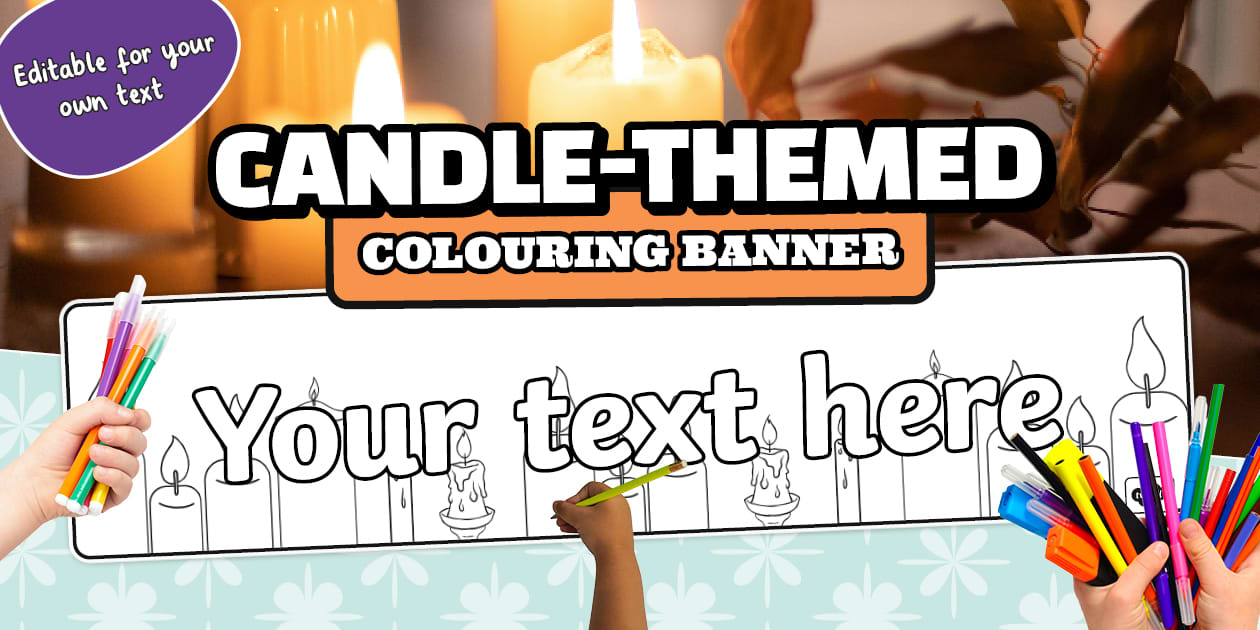 * NEW * Candle-Themed Collaborative Colouring Display Banner