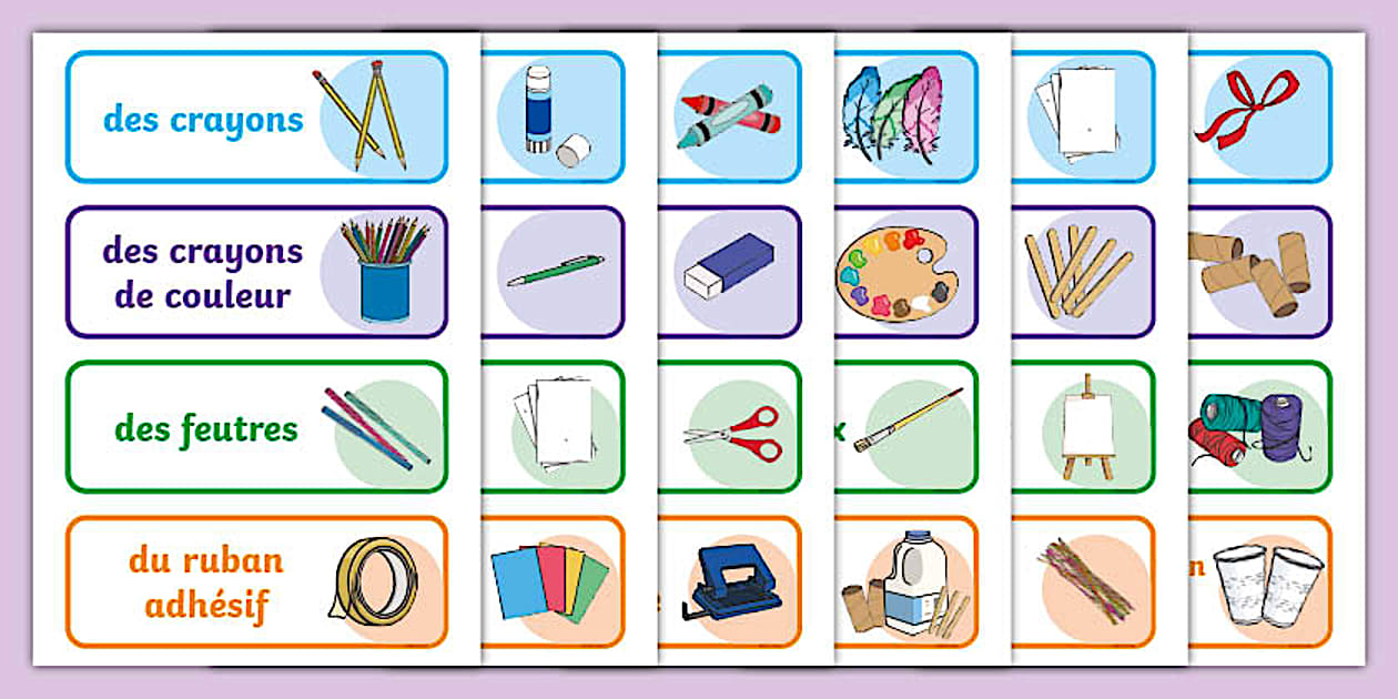 Etiquettes pour le matériel de classe (teacher made)