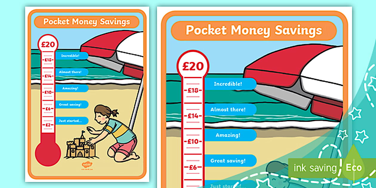 Editable Holiday-Themed Pocket Money Savings Chart - Twinkl