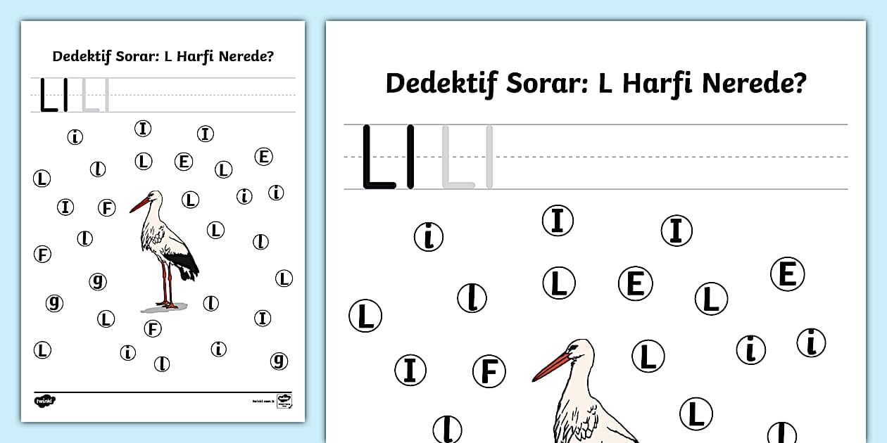 Dedektif Sorar: L Harfi Nerede?-Twinkl