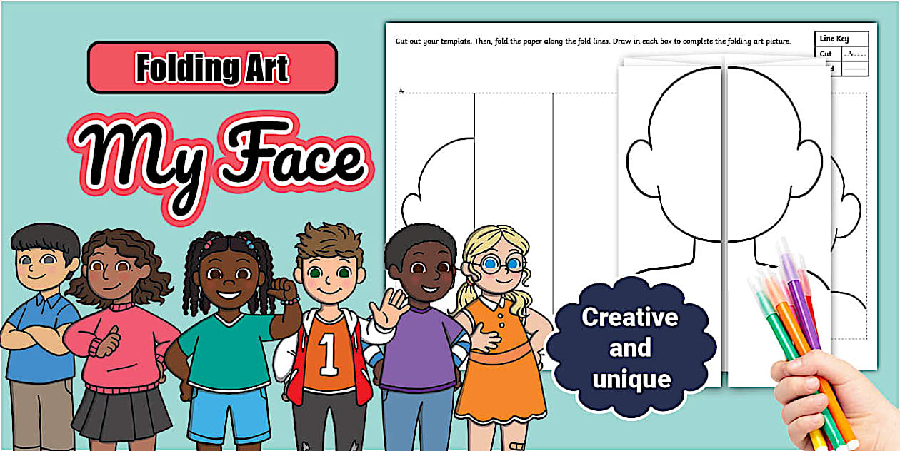 My Face Folding Art Template