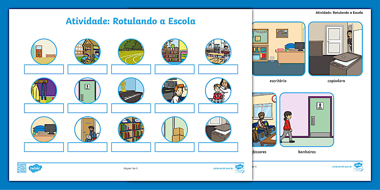Tabela - Partes da {Escola} (teacher made) - Twinkl
