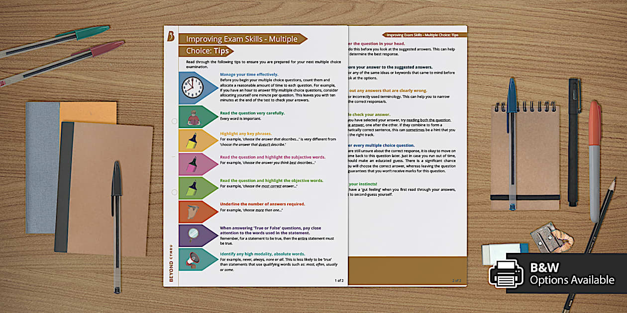 Improving Exam Skills: Tips for Multiple Choice Questions