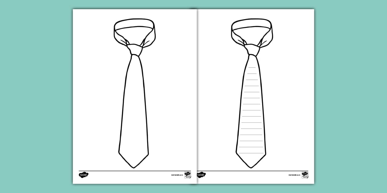 Tie Writing Template - Twinkl Writing Templates - Twinkl