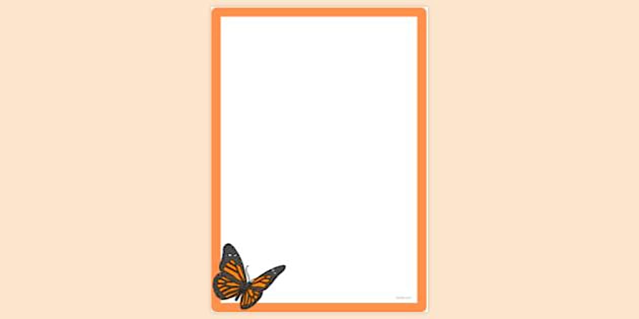 Butterfly Page Border KS2 | Colourful Page Borders | Twinkl
