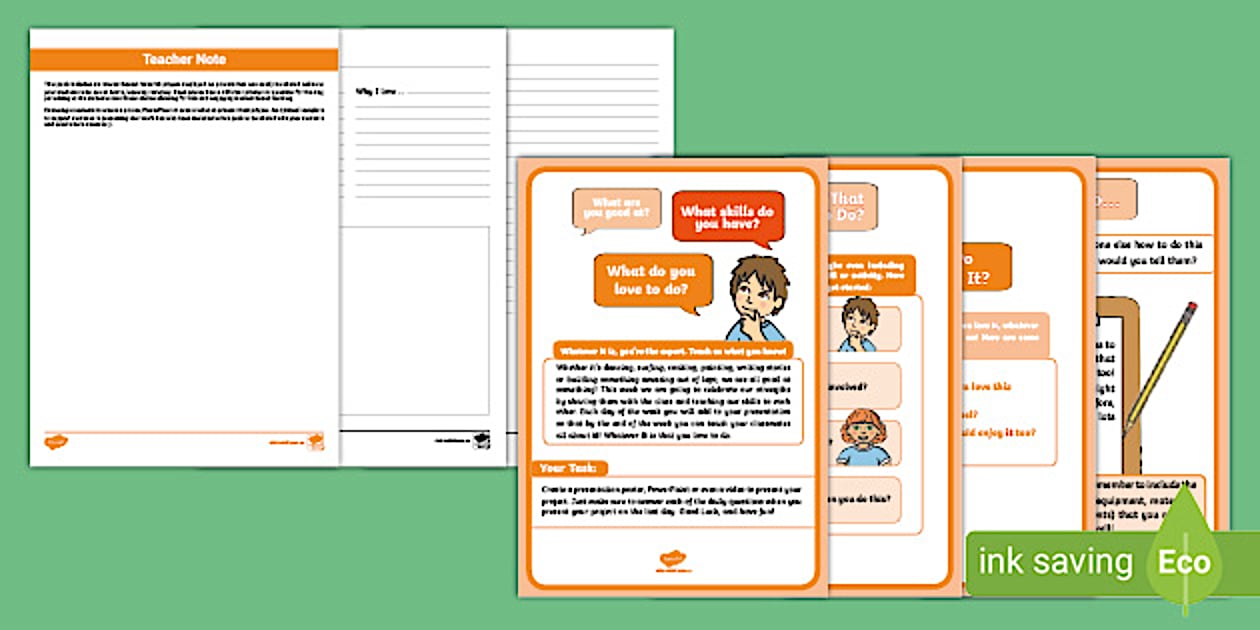 Share Your Skills and Interests Remote Learning Project F-2