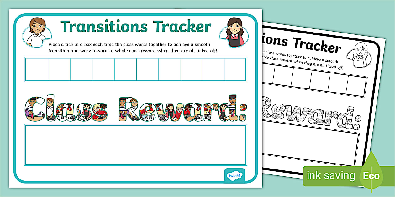 Transitions Tracker Poster (Teacher-Made) - Twinkl