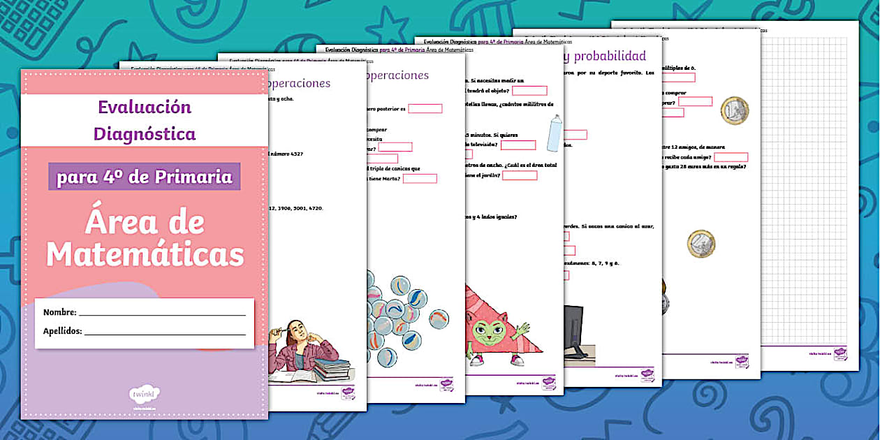 Evaluación de diagnóstico de matemáticas para 4º de Primaria