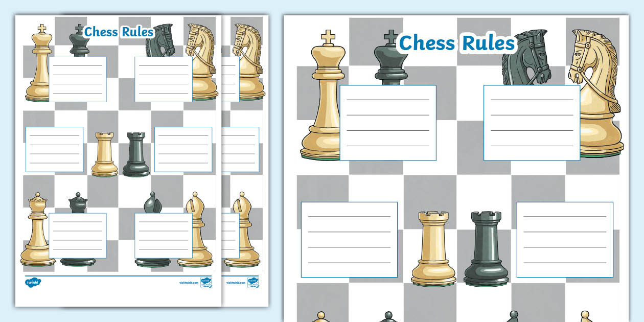 Chess Rules Writing Template - Twinkl Templates - Twinkl