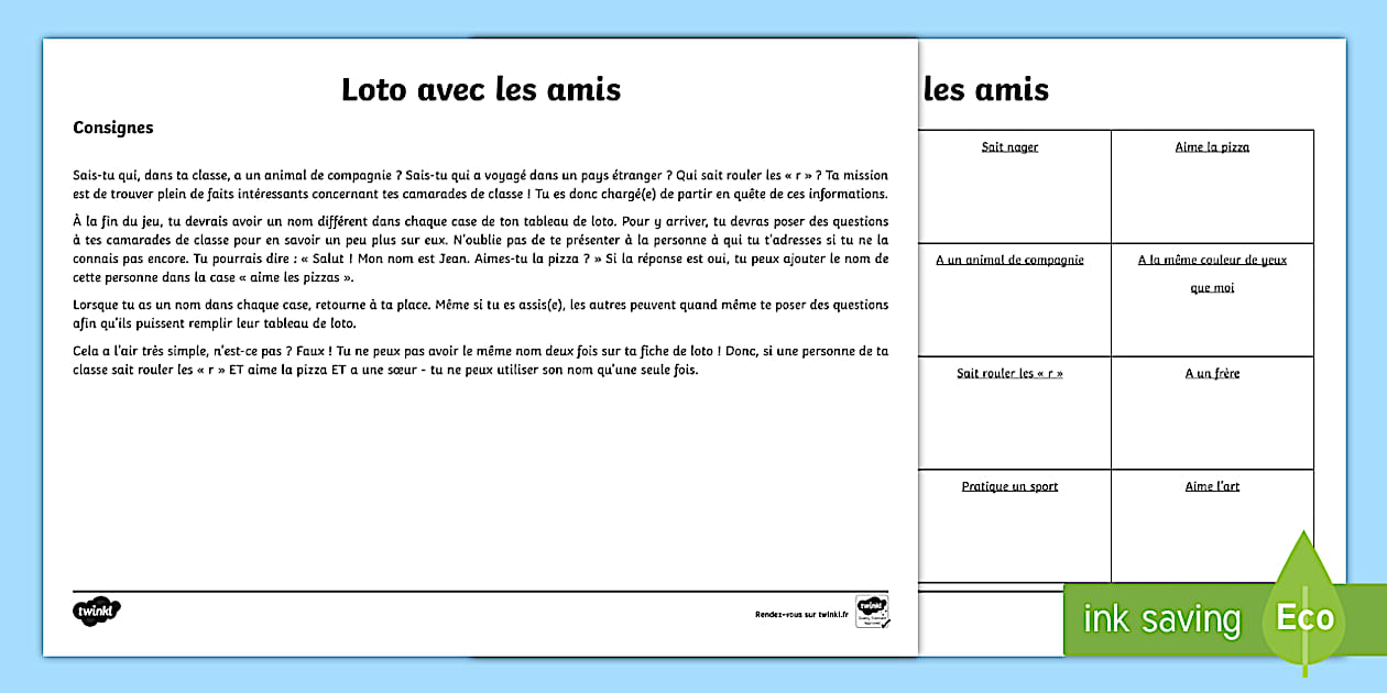 Loto : La rentrée (teacher made) - Twinkl