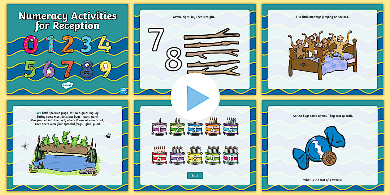 Reception Numeracy Activities PowerPoint (teacher made)