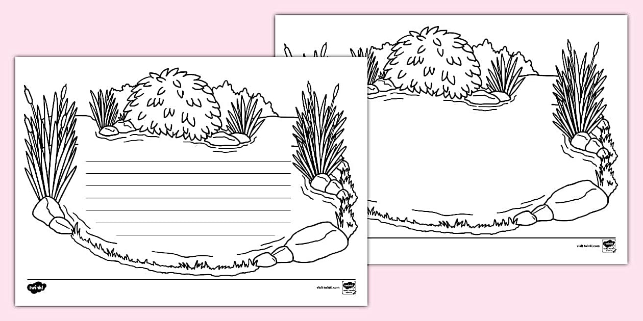 Pond Writing Template - Twinkl Writing Frames - Twinkl