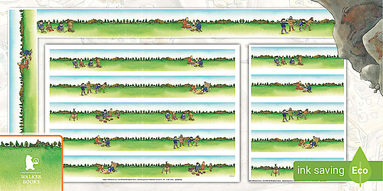 FREE! - Stone Age Boy Display Borders Age 7-9 (Teacher-Made)