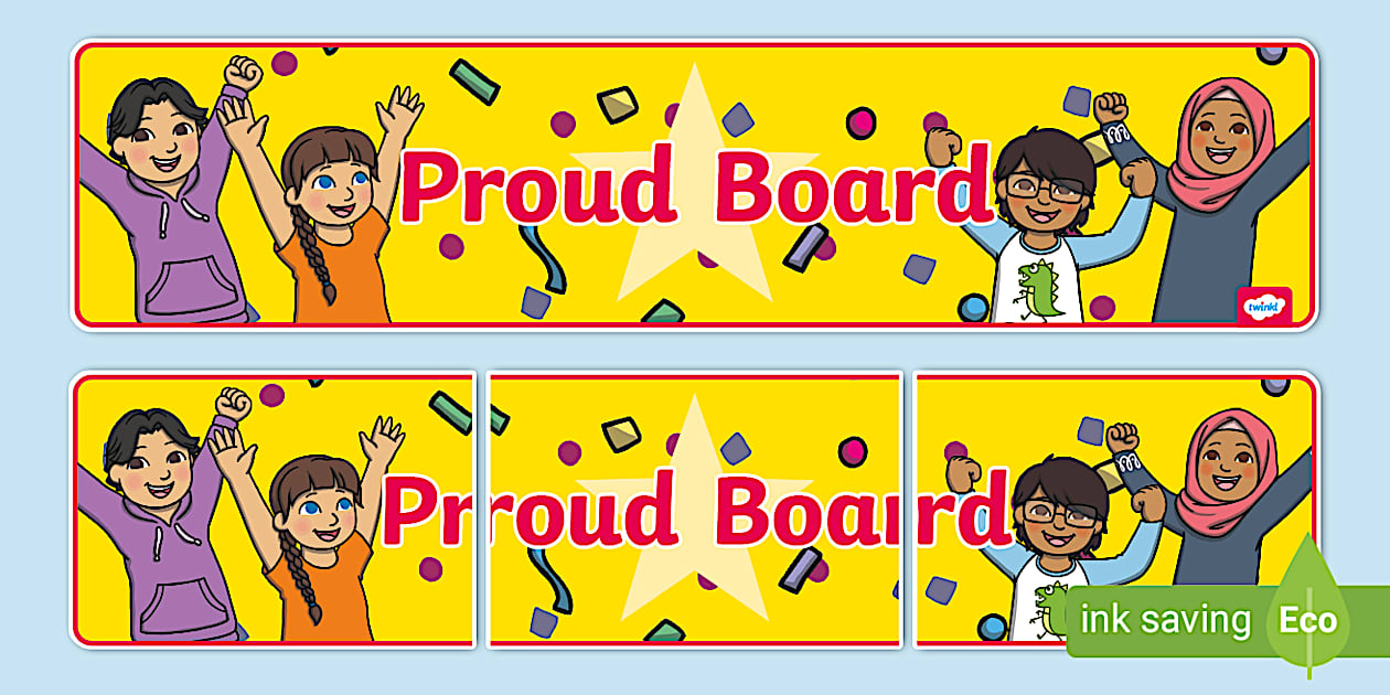 Proud Board Display Banner (teacher made) - Twinkl