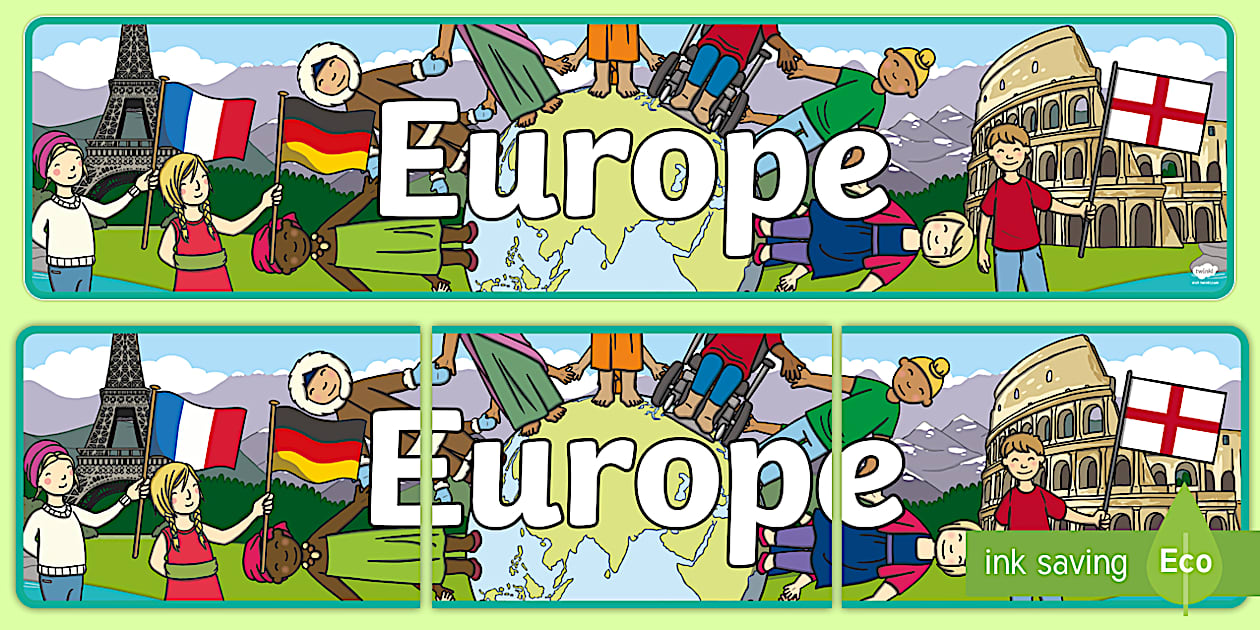 👉 EYFS/KS1 Europe Display Banner (teacher made) - Twinkl