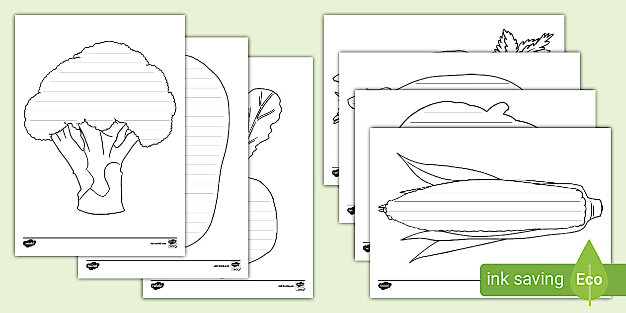 Vegetable Shape Poem Templates (teacher made) - Twinkl
