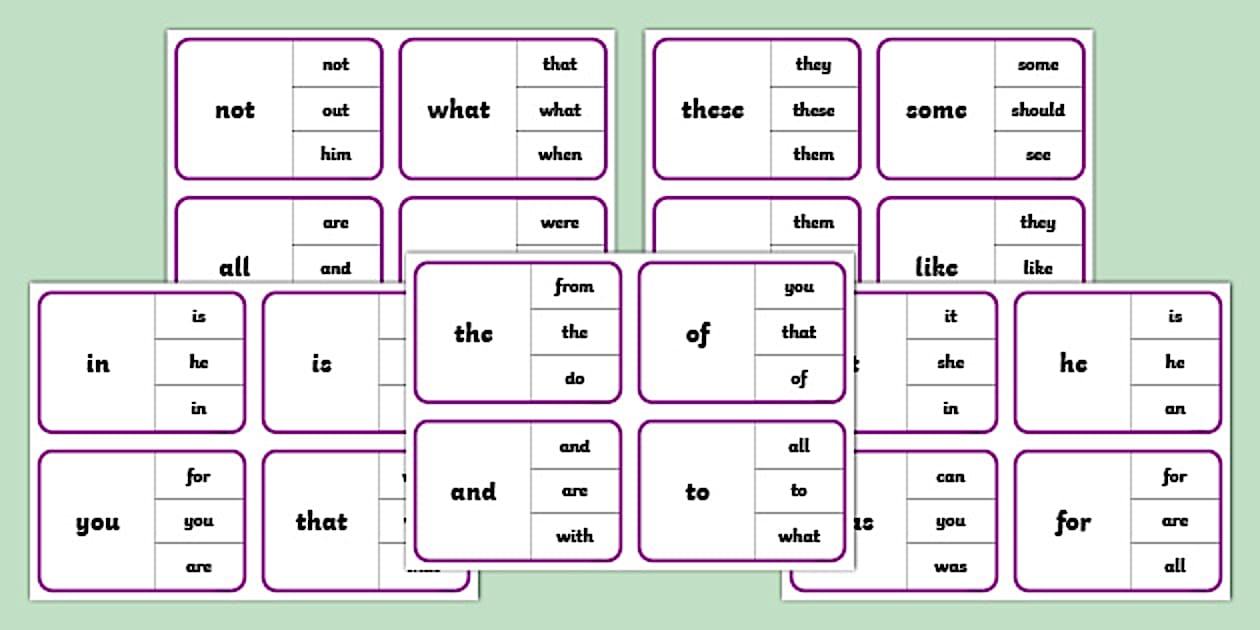 Sight Word Clip Cards (teacher made) - Twinkl
