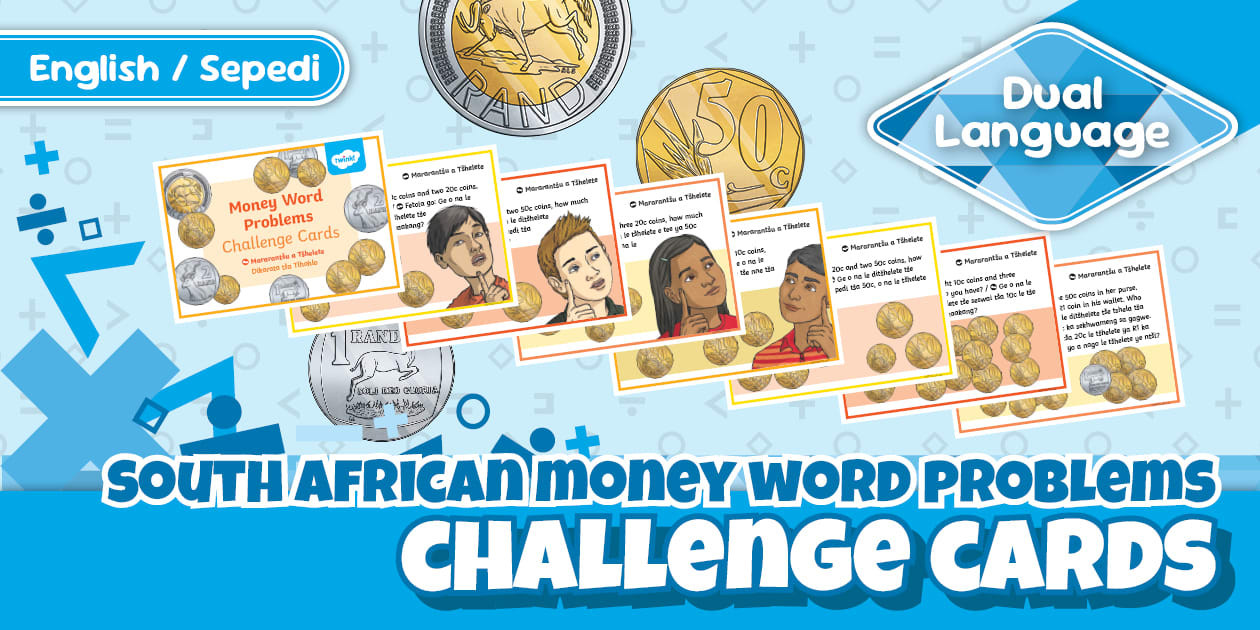 Grade 4 Maths South African Money Word Problems Sepedi/Eng