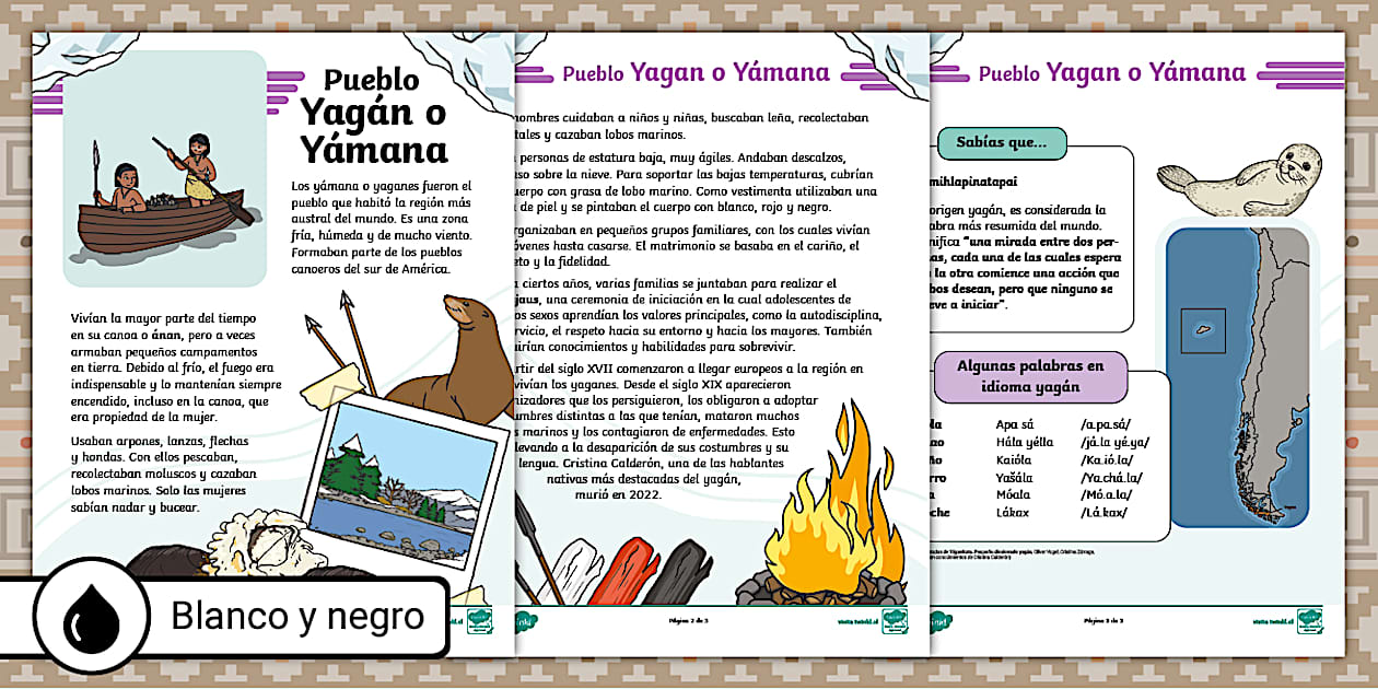 Ficha Informativa Pueblos Originarios: Yaganes o Yámana