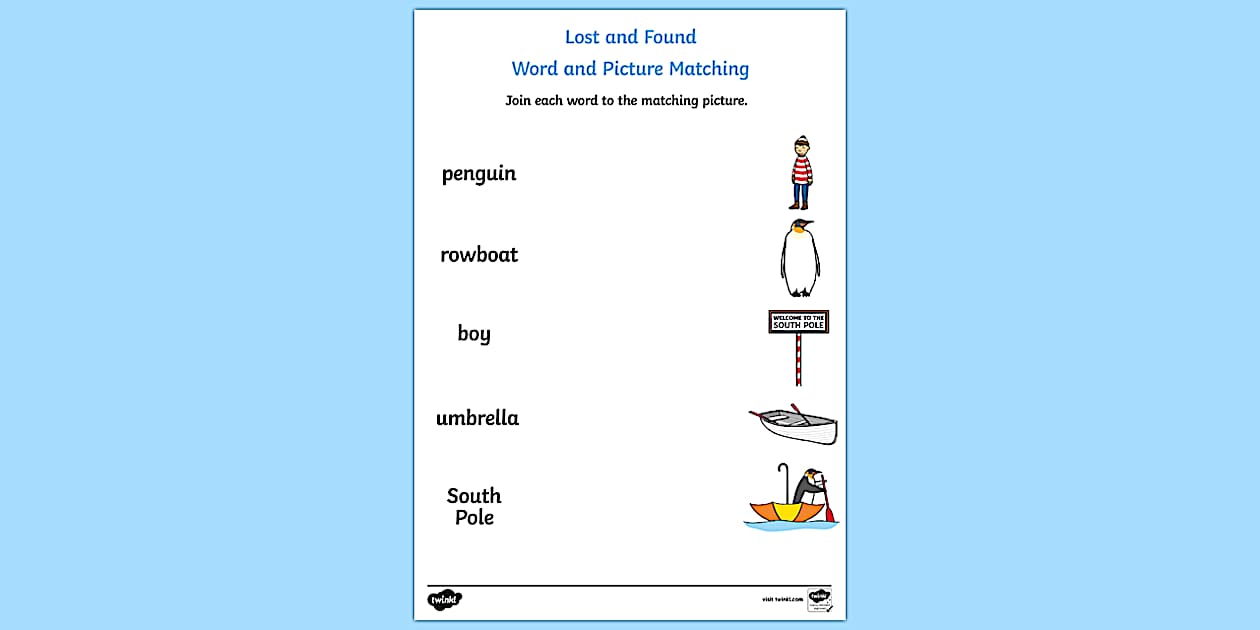 Editable Word and Picture Matching Worksheet to Support Teaching on ...