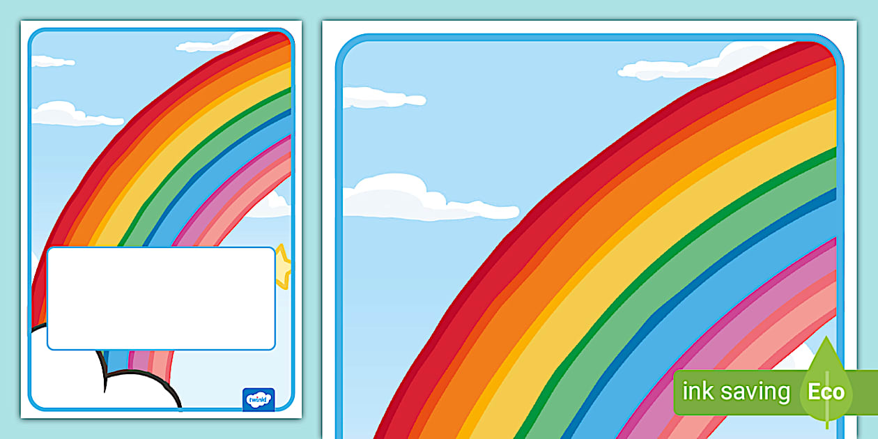 Rainbow-Themed Title Page - Twinkl - KS1 (teacher made)