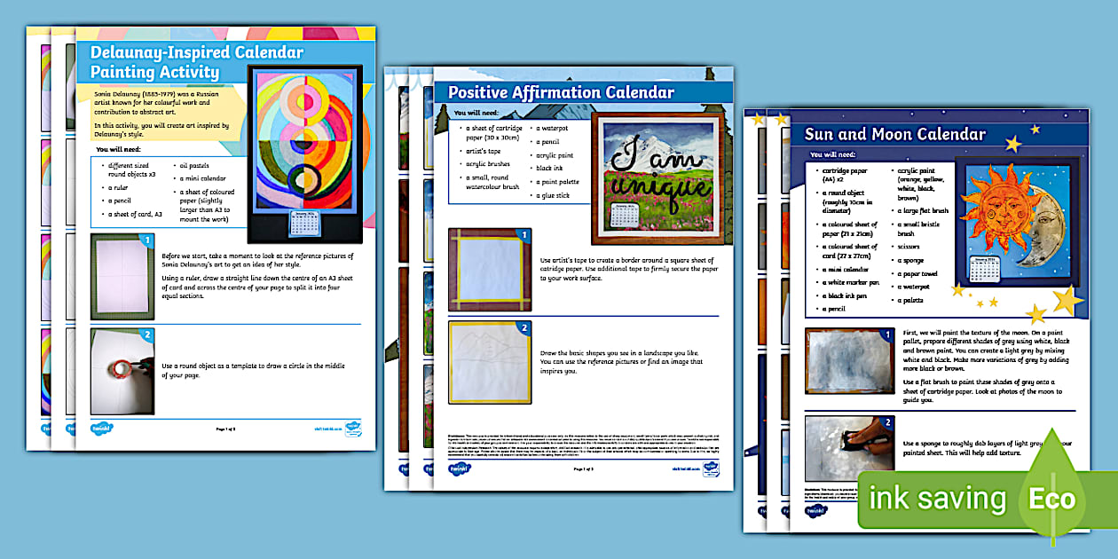 KS2 Make Your Own Calendar Activity Pack (teacher made)