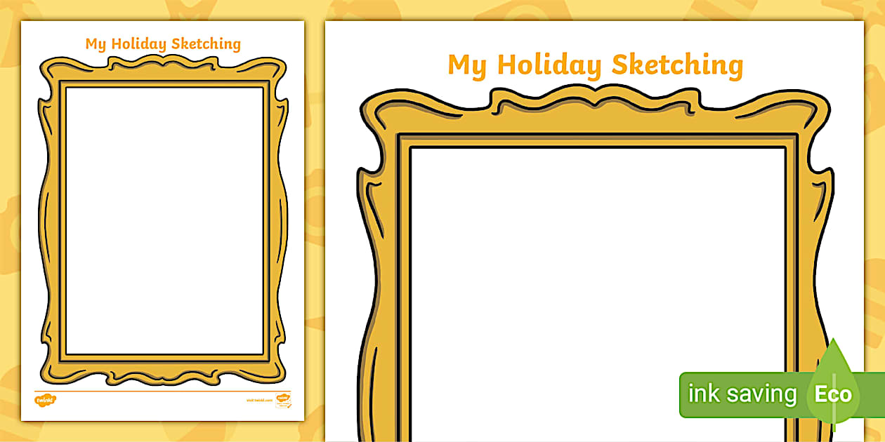 My Holiday Sketching Worksheet (teacher made) - Twinkl