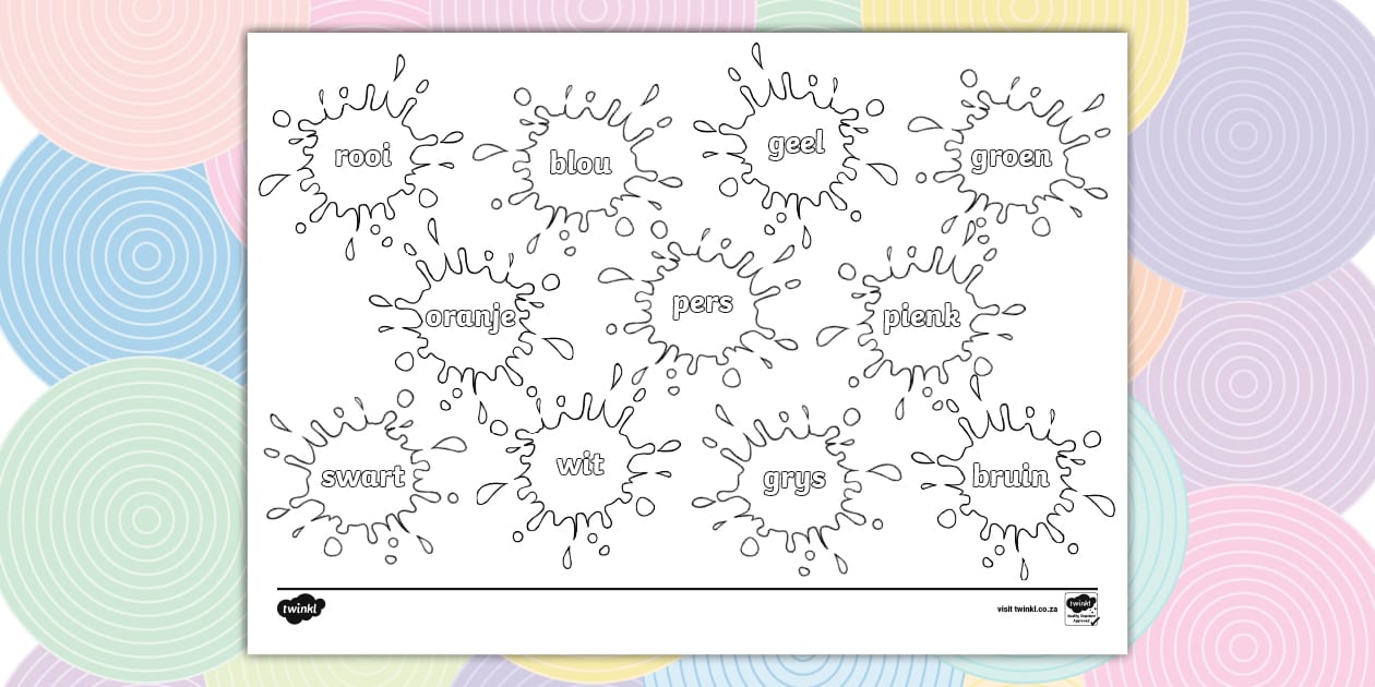 Kleure Kleurplaat (teacher made) - Twinkl