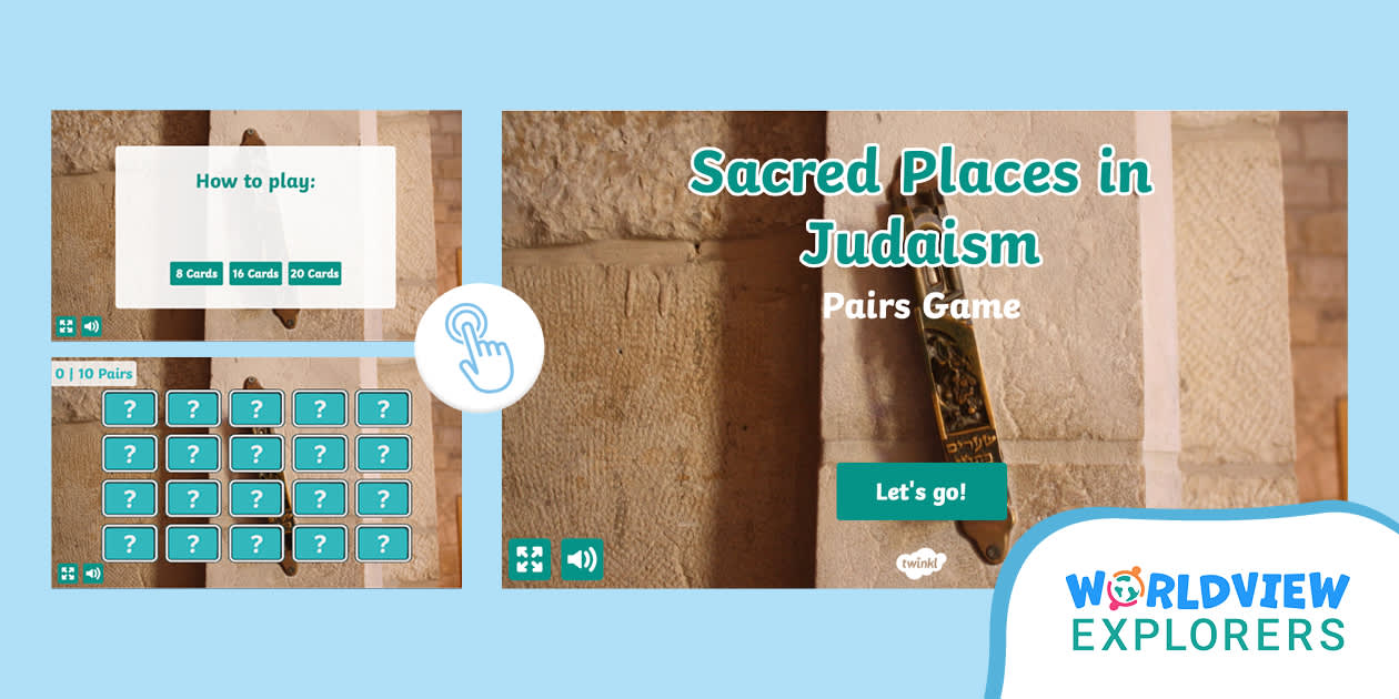 RE: Sacred Places in Judaism: KS1 Interactive Matching Pairs