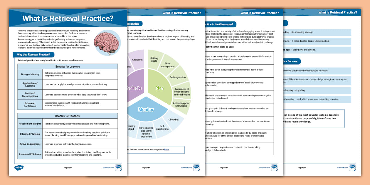 Guidance on Retrieval Practice (Teacher-Made) - Twinkl