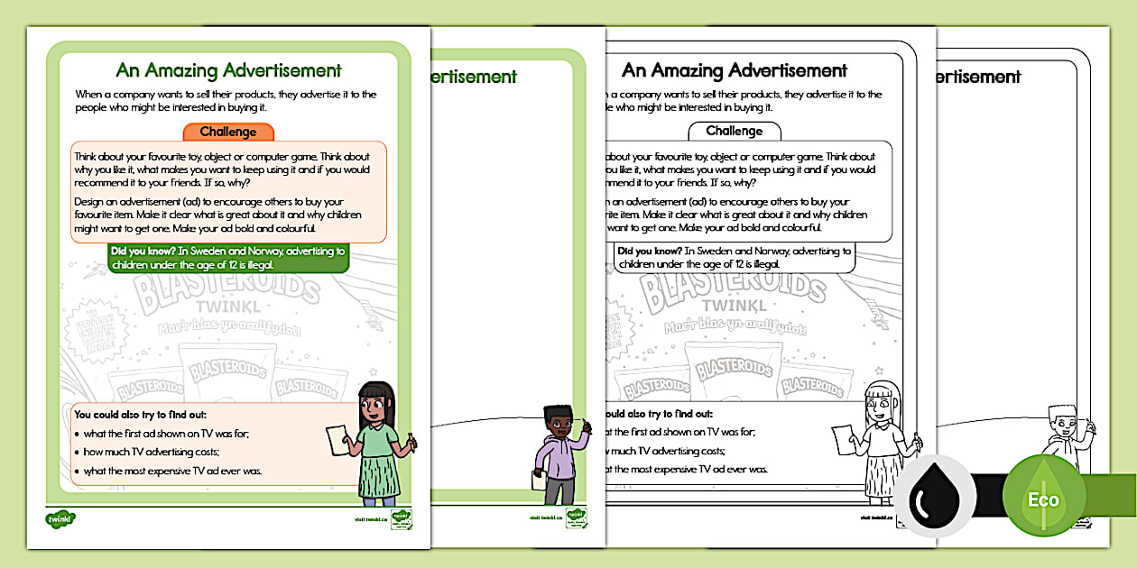 Design an Advertisement Activity - Creative Exercise