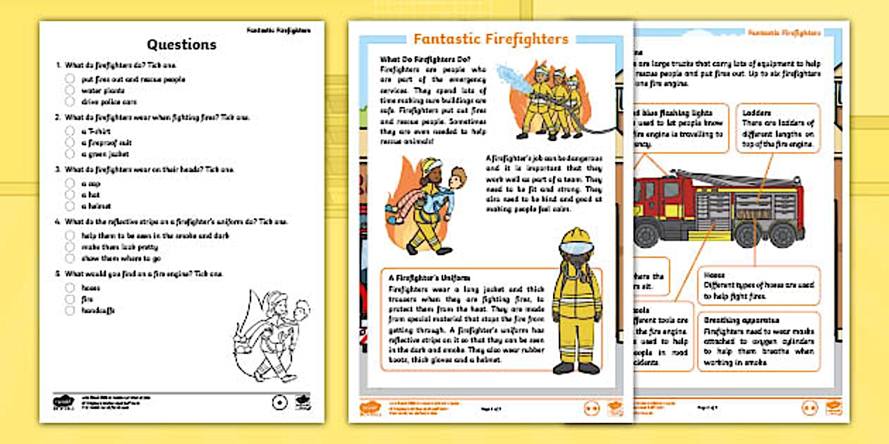 Lower Ability Charlie the Firefighter - KS1 Fantastic Firefighters