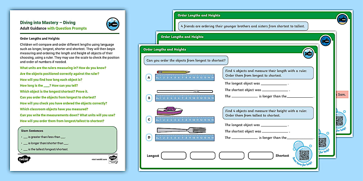 👉 Year 2 Diving into Mastery: Step 4 Order Lengths and Heights