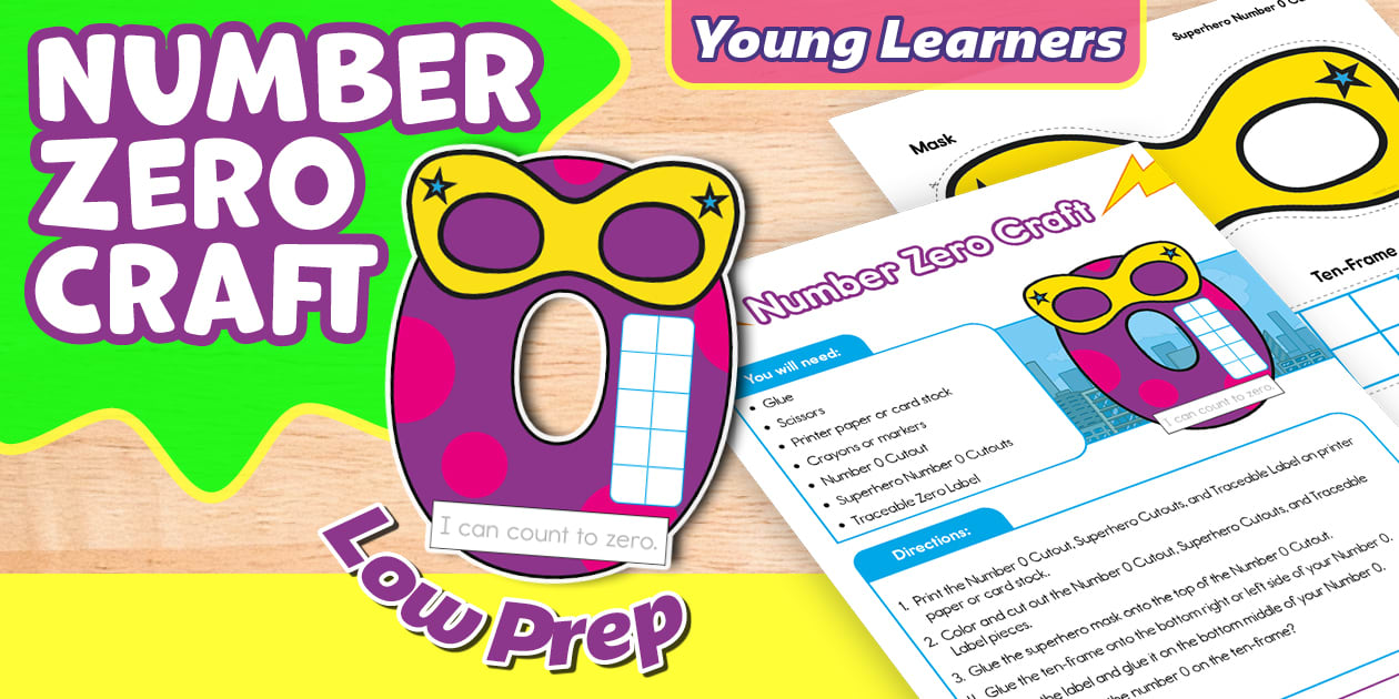 Number Zero Craft (Teacher-Made) - Twinkl