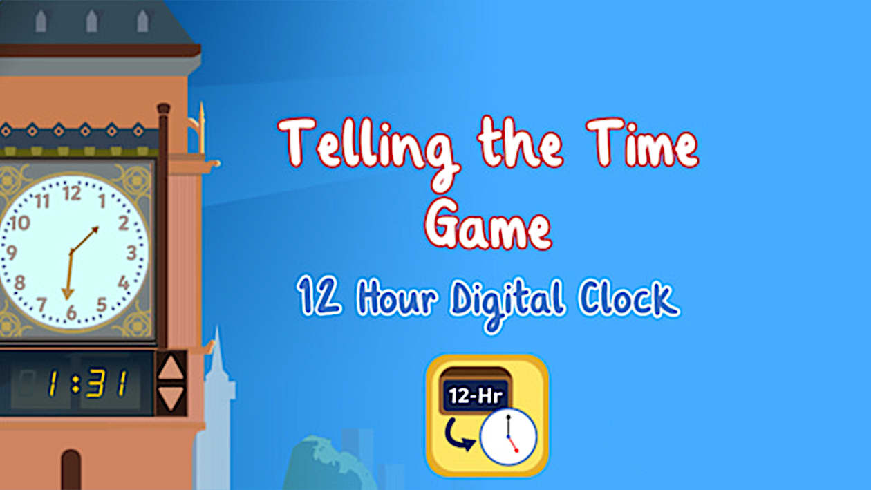 👉 12 Hour Digital and Analogue Time Telling Clock
