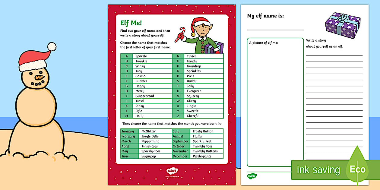Elf Me! Worksheet Christmas Activity - Twinkl